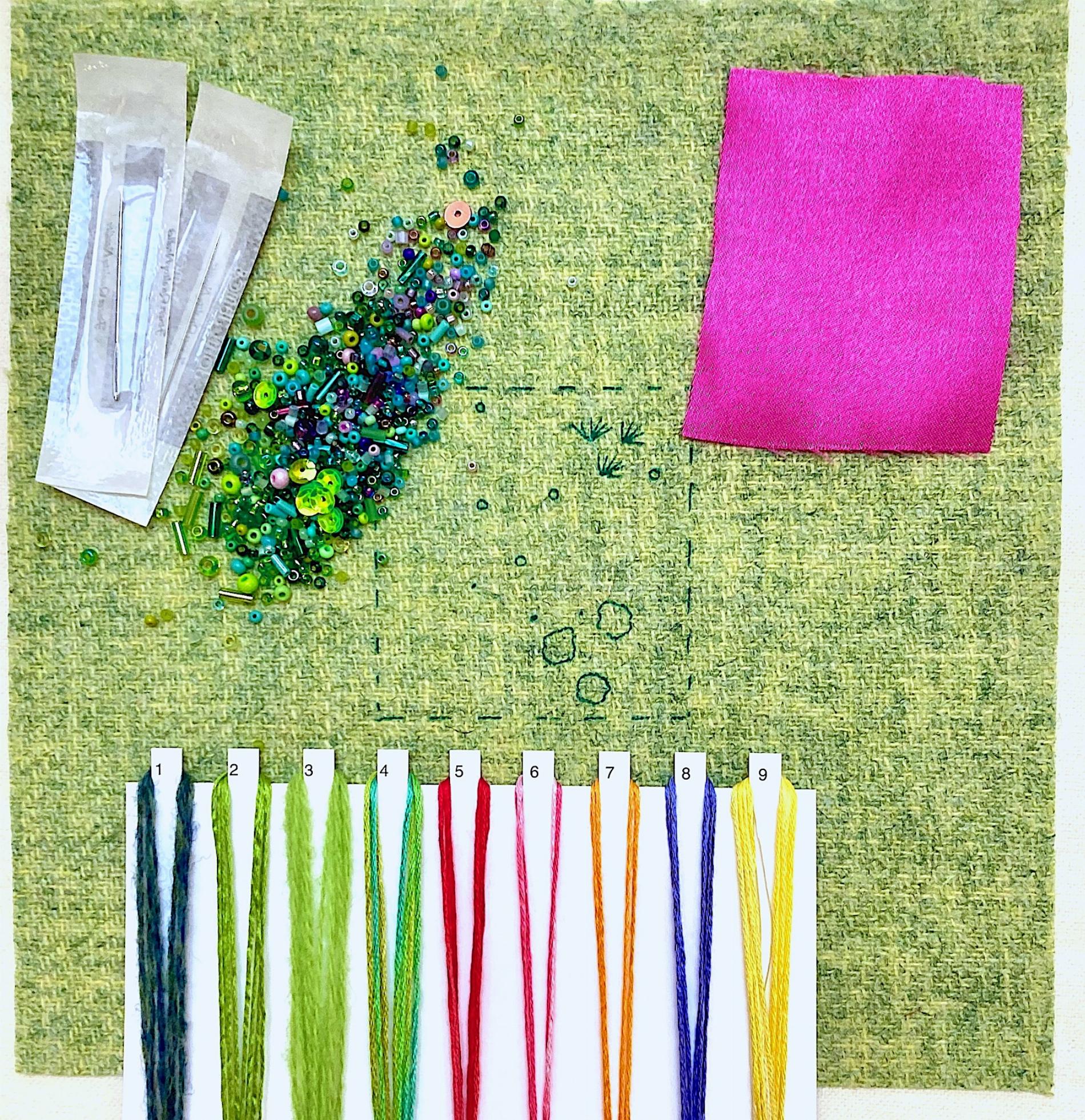 Flower Carpet mini Embroidery Kit