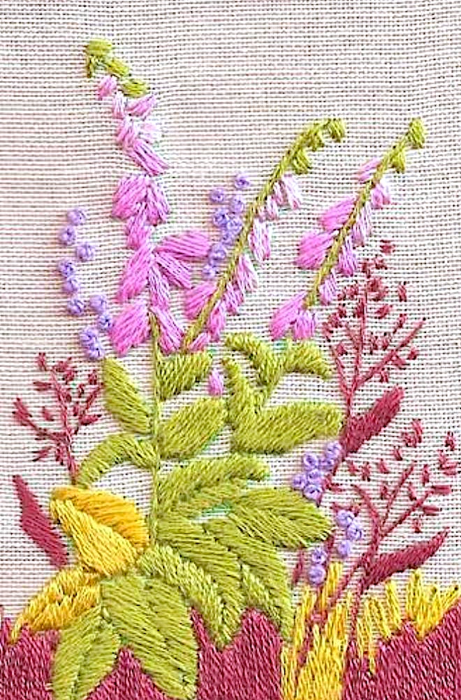 Foxgloves Embroidery Kit
