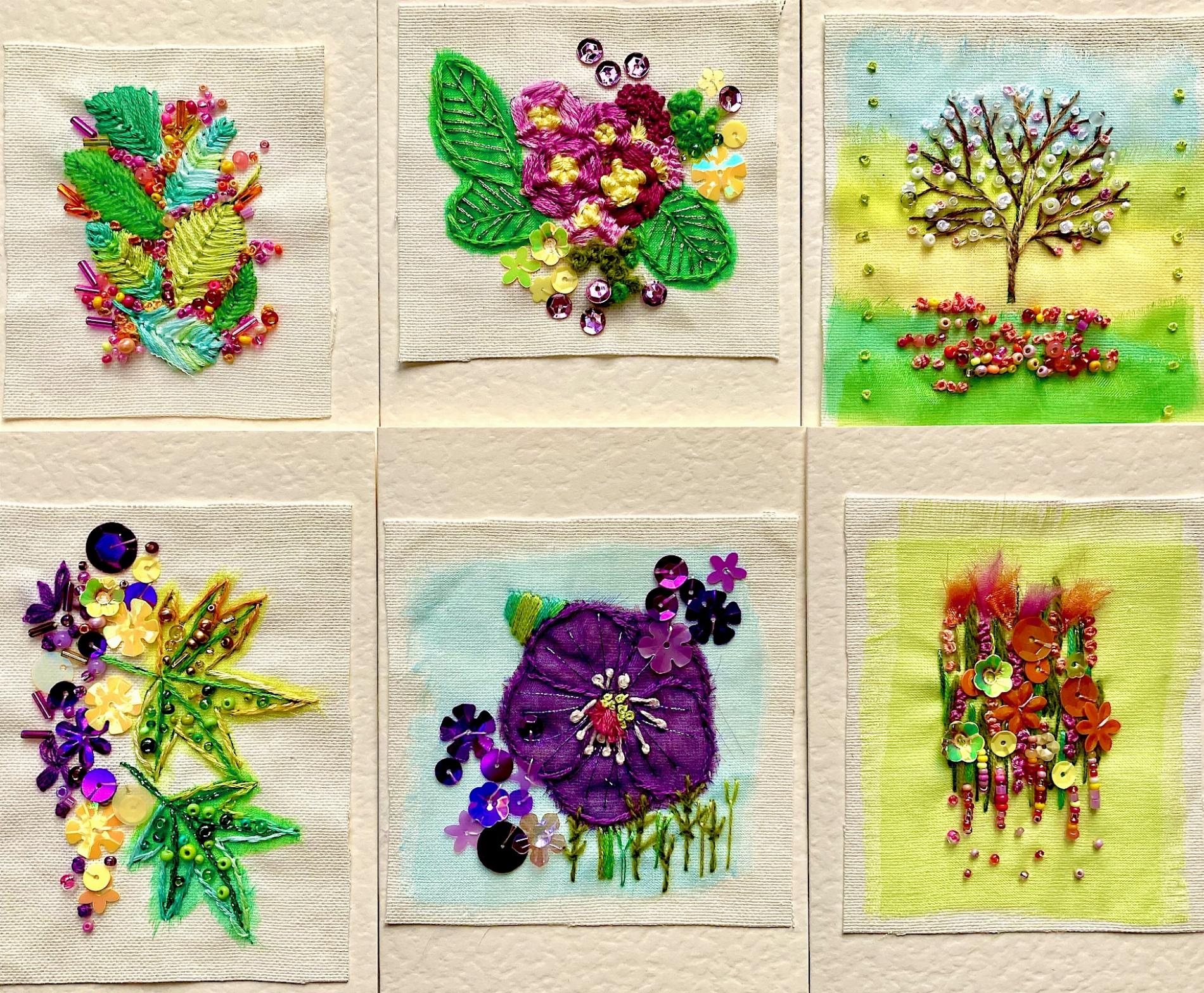 Spring Sparkles Cards Embroidery Kit