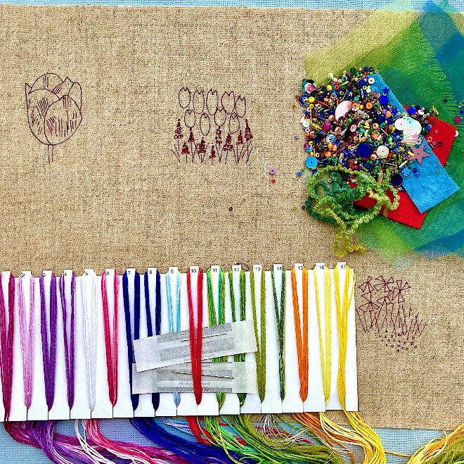 Spring Cards Embroidery Kit