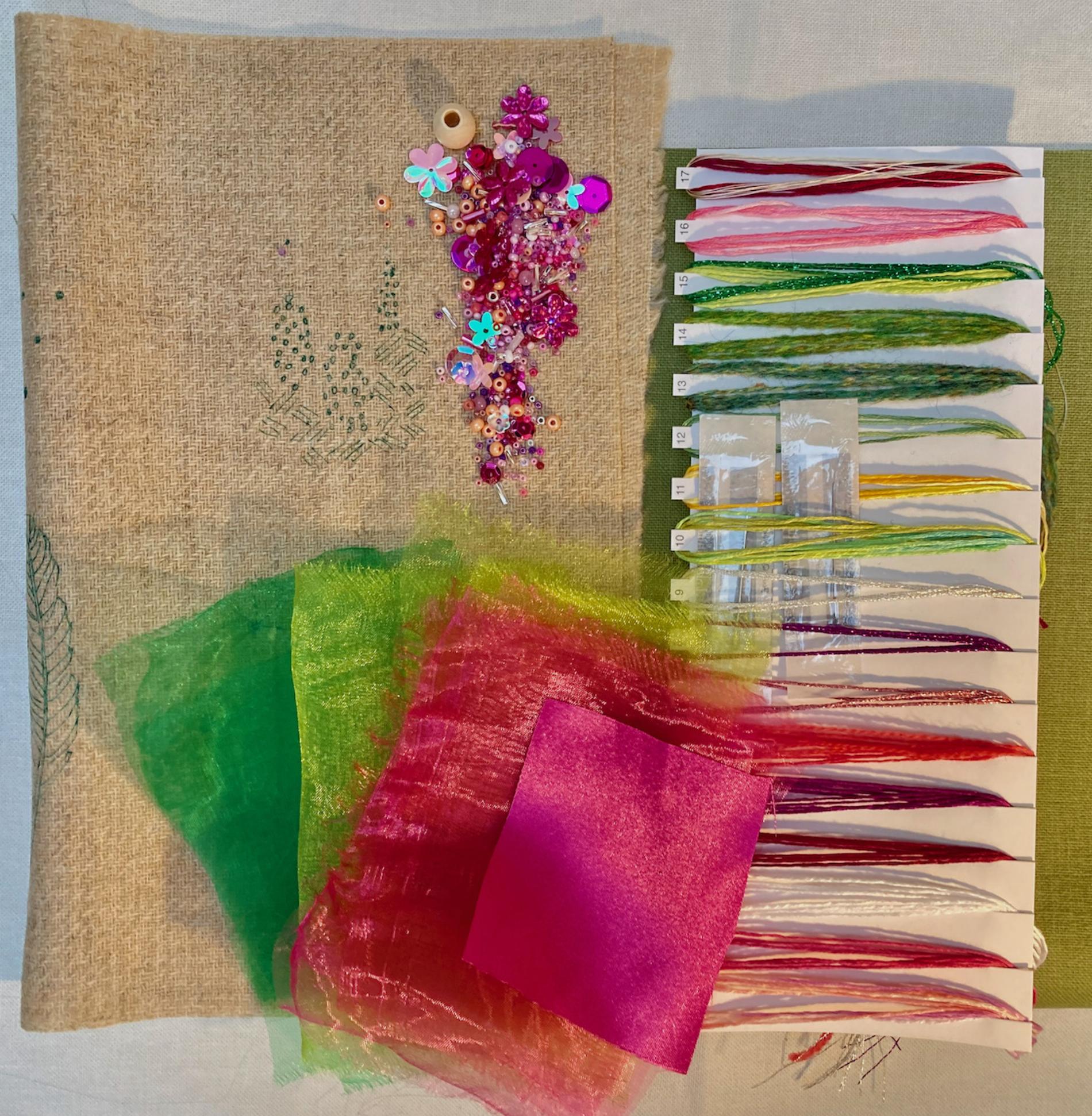 Summer Flora Book cover embroidery kit