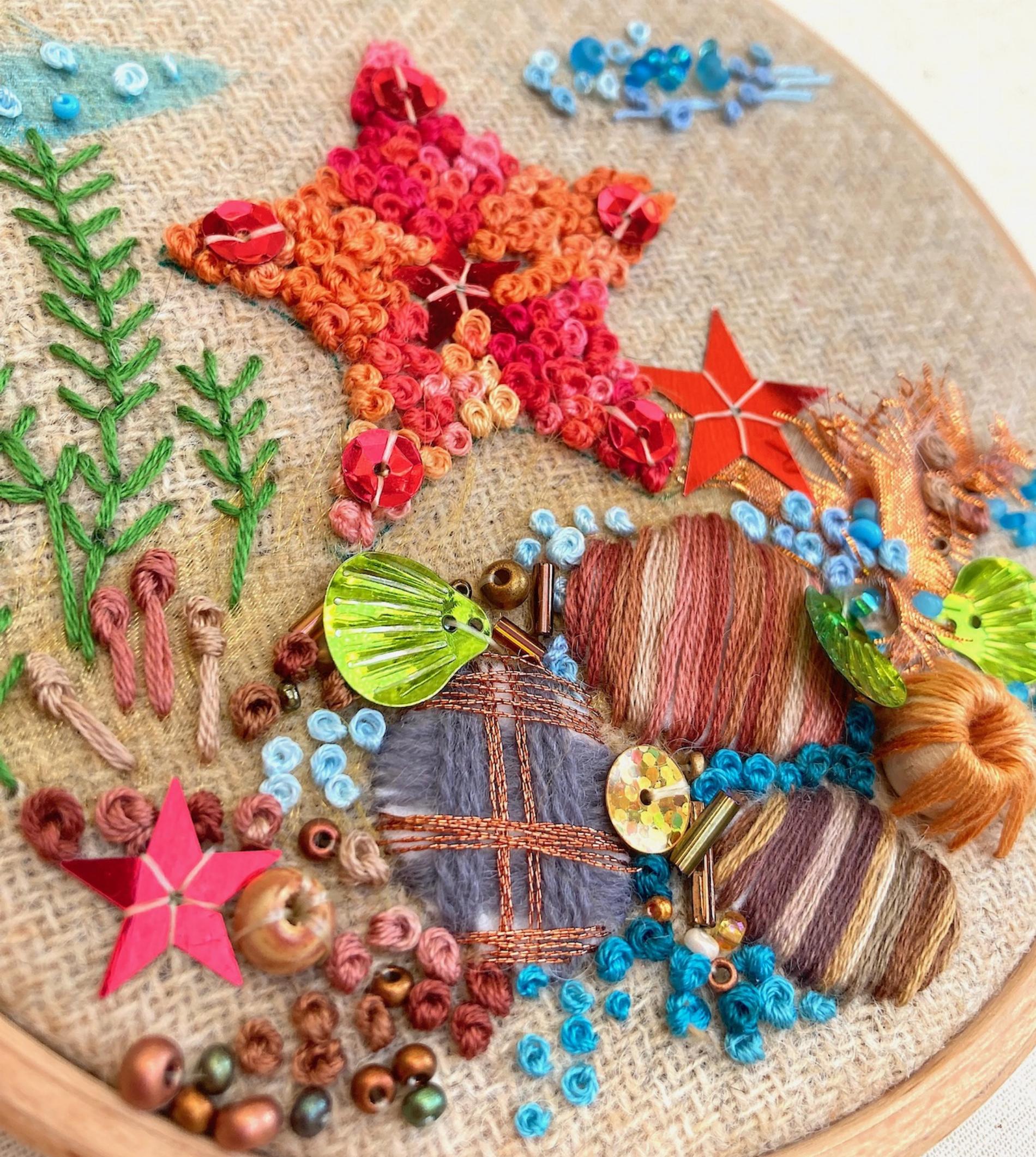 The Starfish embroidery kit