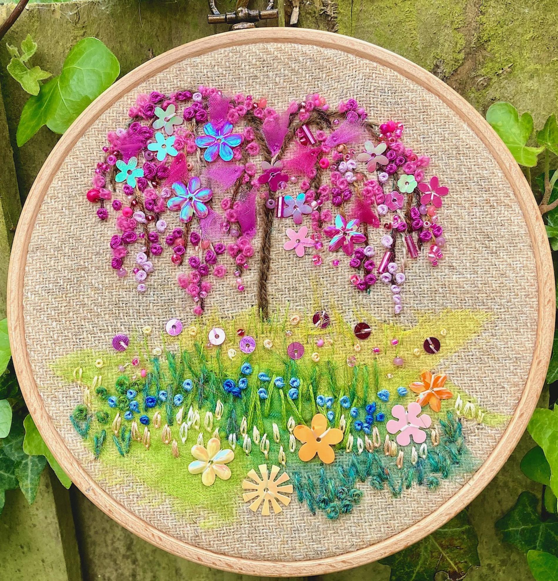 Weeping Cherry Tree Embroidery Kit